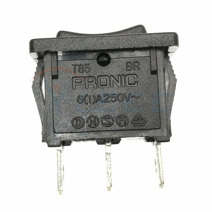 台湾PRONIC/普尼克 两档船型开关T85 BR6A250V 10A125V电源开关 | 一乐电子