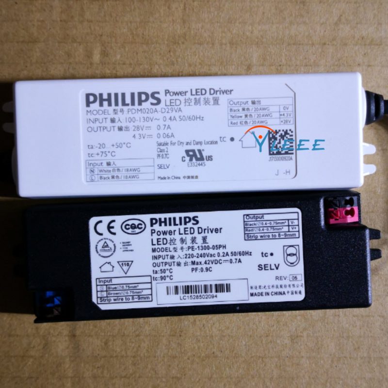 PHILIPS Power LED Driver MODEL:PDM020A-D29VA INPUT:100-130V OUTPUT:28V0 ...