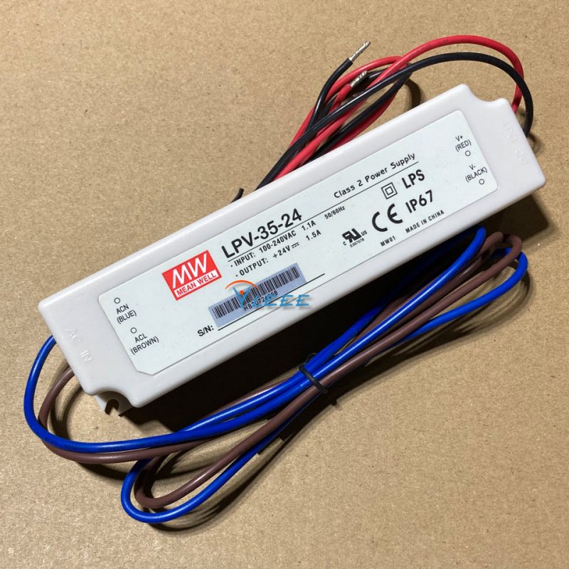 24V灯带变压器电源 24V1.5A MW LPV-35-24 | 一乐电子